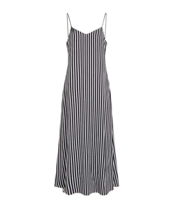 Tommy Hilfiger Sleeveless Striped Maxi Dress - Black