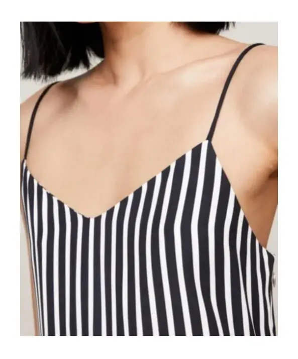 Tommy Hilfiger Sleeveless Striped Maxi Dress - Black