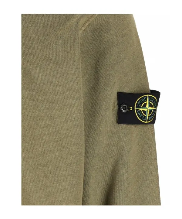 Stone Island Logo Patch Zip-up Hooded Jacket