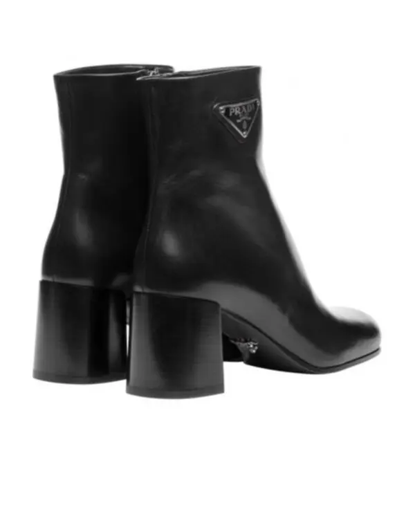 Prada Logo High-heeled Ankle Boots