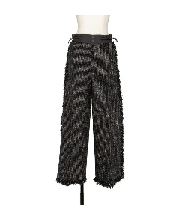 Sacai Tweed Straight Leg Trousers