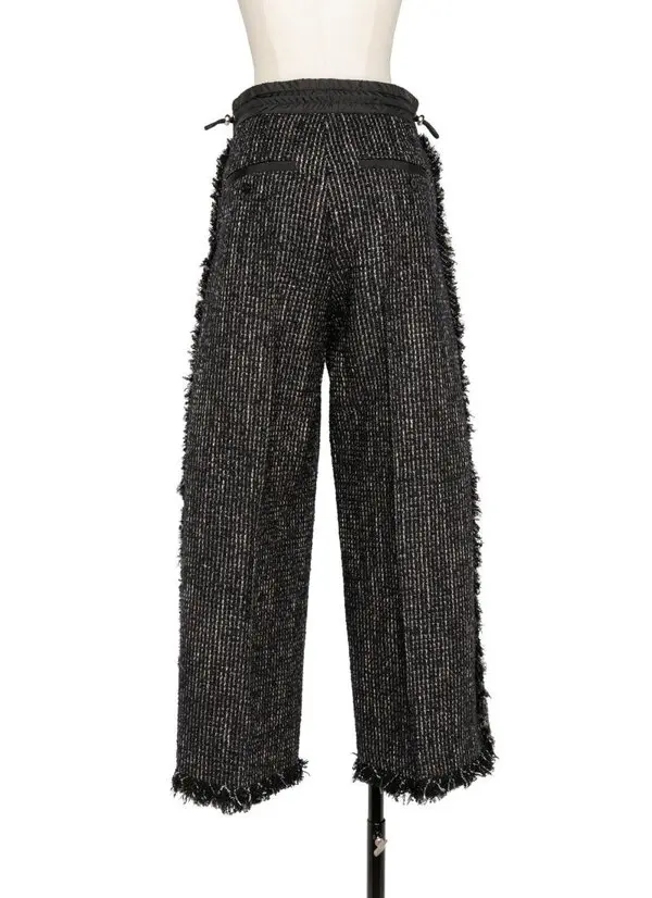 Sacai Tweed Straight Leg Trousers