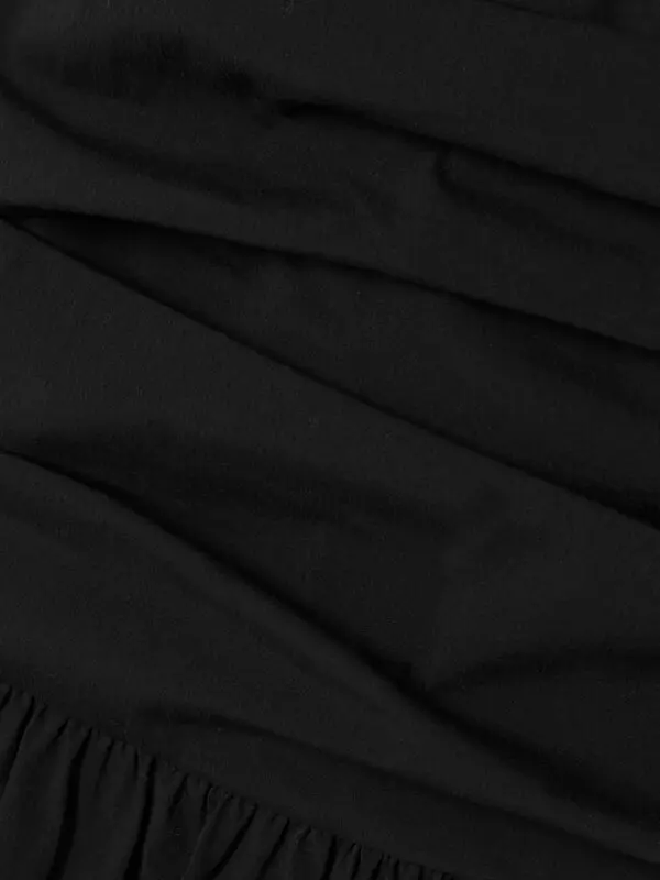 ST. AGNI Strapless Crinkled Cotton-blend Maxi Dress