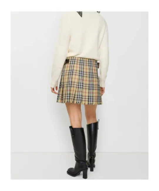 Burberry Checked Frayed-edge Mini Kilt