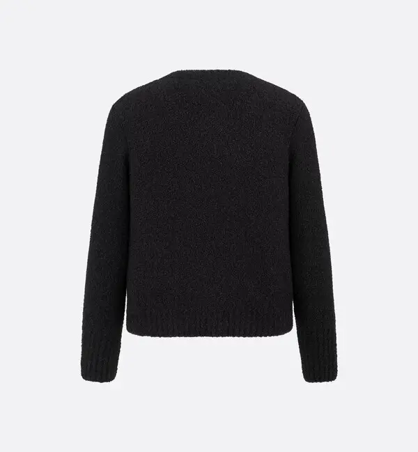 Dior Textured Knit Twinset With Gold-finish Tribales Buttons