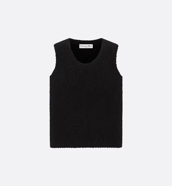 Dior Textured Knit Twinset With Gold-finish Tribales Buttons