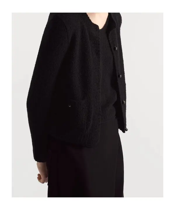 Dior Textured Knit Twinset With Gold-finish Tribales Buttons