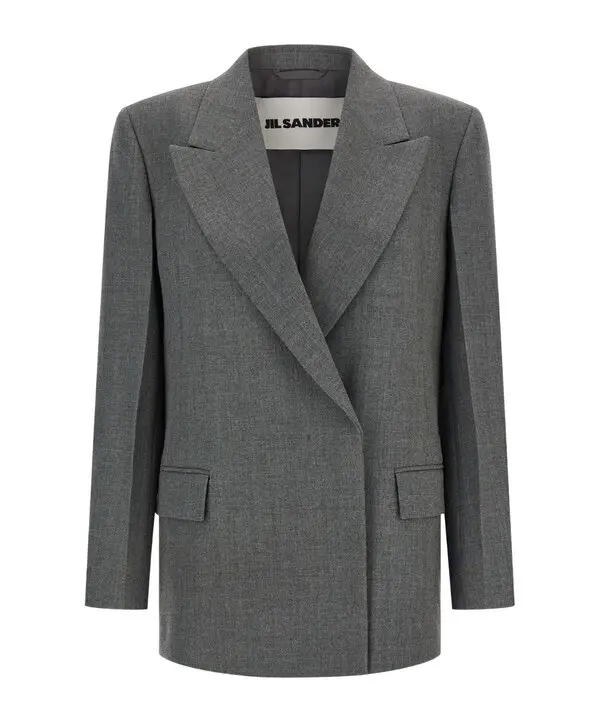 JIL SANDER Flap-pocket Blazer - Gray