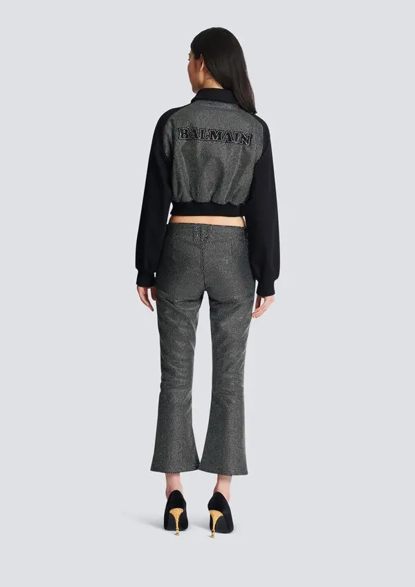 Balmain Embellished Cropped Jacket With Lion Snaps