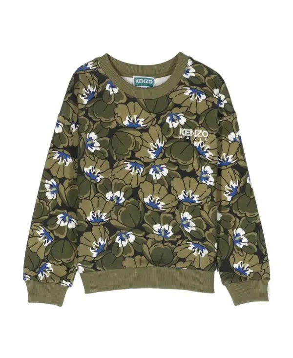 Kenzo Floral Print Cotton Sweatshirt