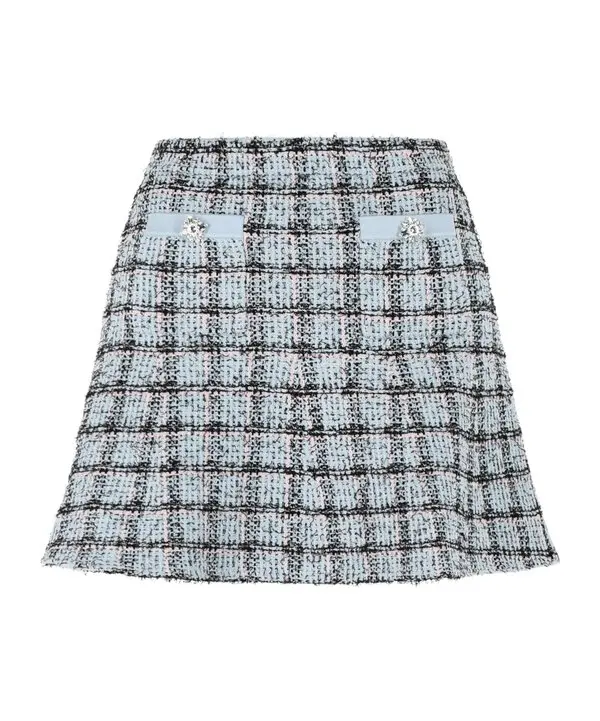 SELF-PORTRAIT Checked Mini Skirt