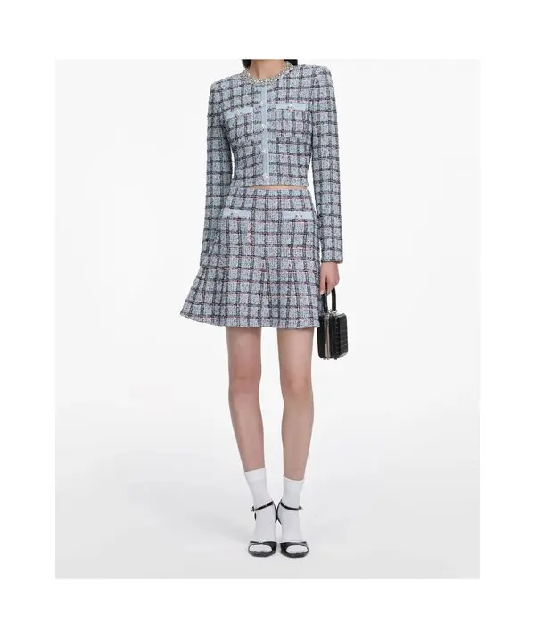 SELF-PORTRAIT Checked Mini Skirt