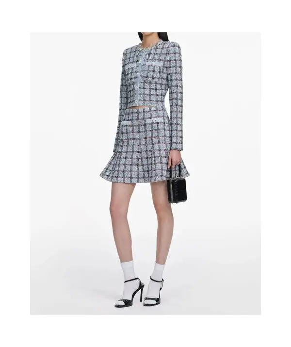 SELF-PORTRAIT Checked Mini Skirt
