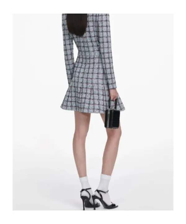 SELF-PORTRAIT Checked Mini Skirt