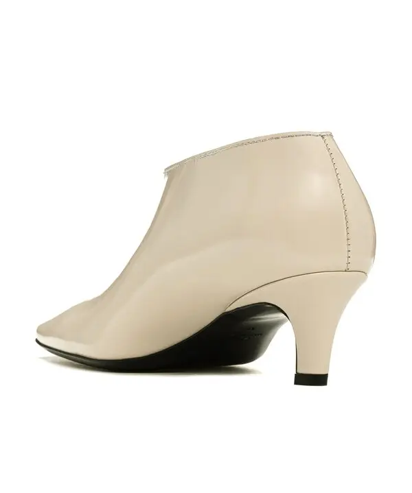TOTEME Square-toed Ankle Boots - Nude