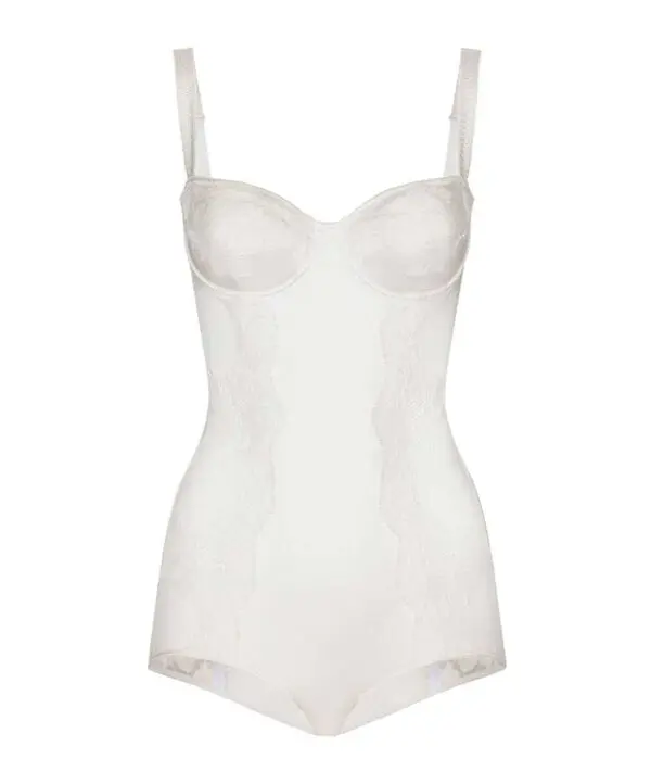 Dolce & Gabbana Lace Trimmed Bodysuit - White