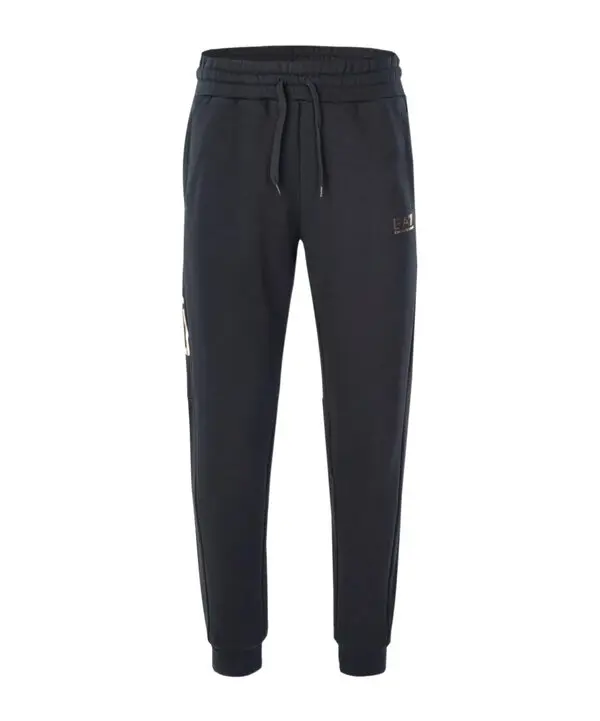 EA7 Logo Printed Casual Sports Pants - Black