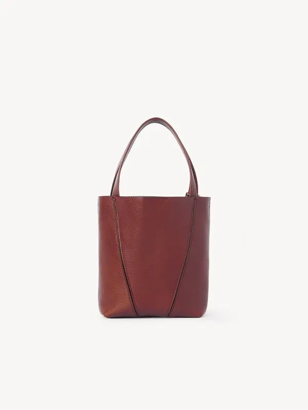 Chloé Spin Logo Printed Small Tote Bag - Deep Pink