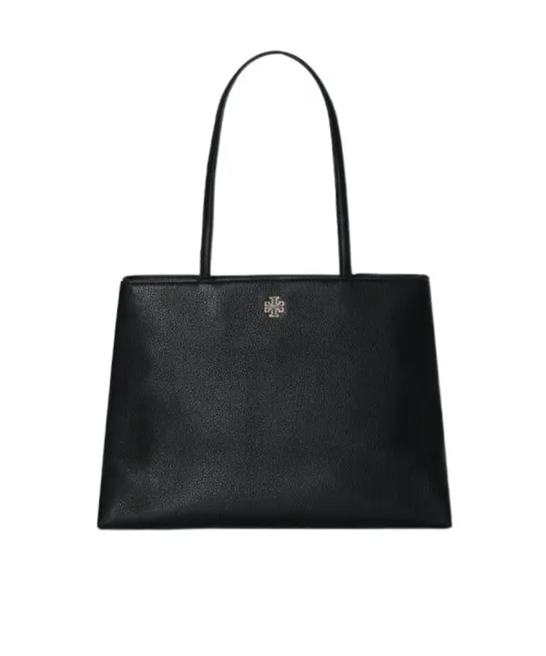 Tory Burch Double Handle Zipper Closure Handbag - Black