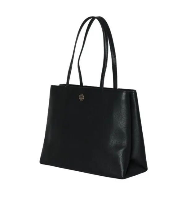 Tory Burch Double Handle Zipper Closure Handbag - Black