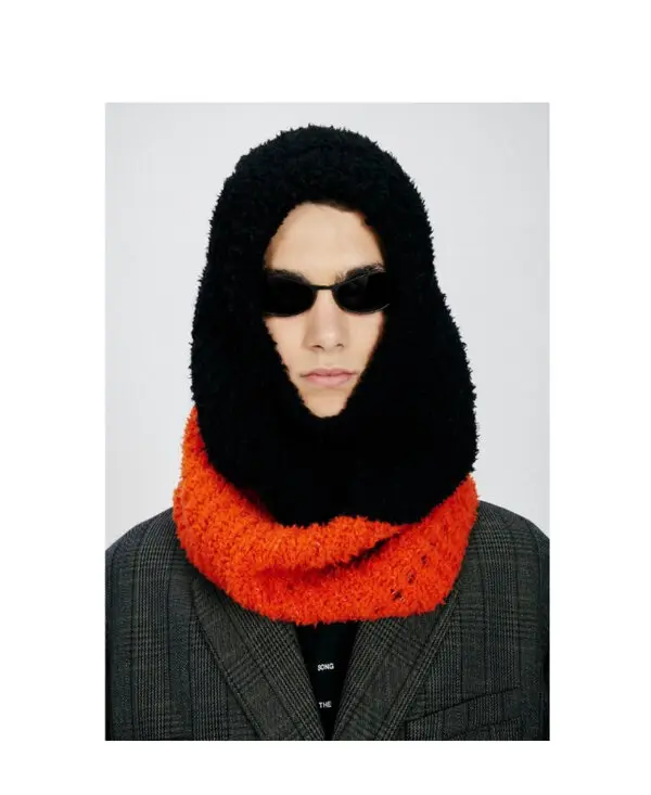 SONG FOR THE MUTE Two-toned Knitted Balaclava