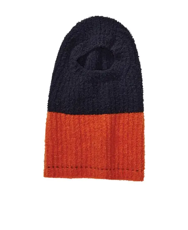 SONG FOR THE MUTE Two-toned Knitted Balaclava - Black