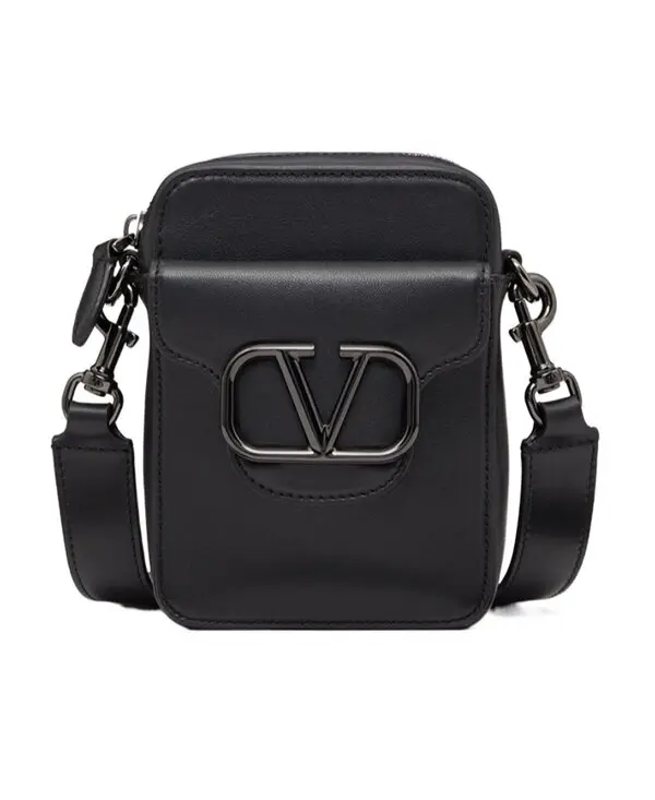 Valentino Garavani Vlogo Plaque Small Crossbody Bag - Black