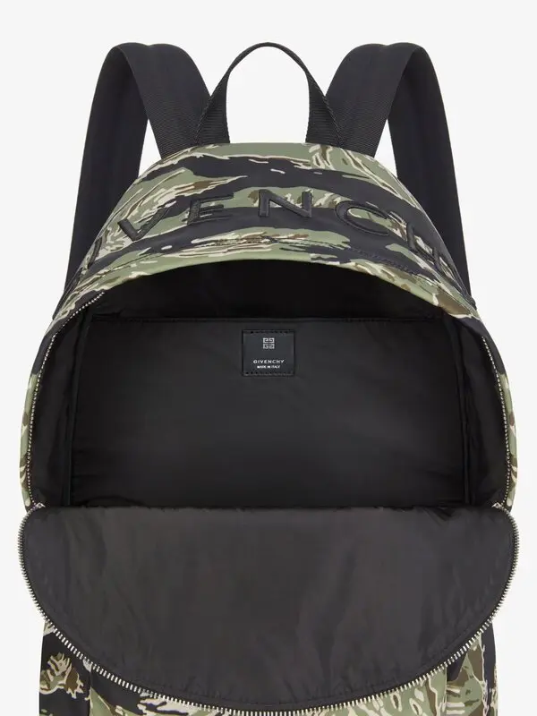 Givenchy Essential U Backpack In Nylon With Camo Print - Black
