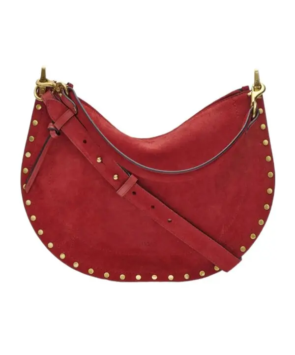 Isabel Marant Étoile Oskan Soft Zipped Bag With Studs - Ruby Red
