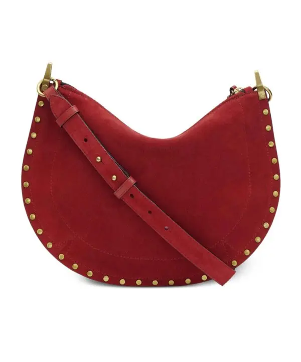 Isabel Marant Étoile Oskan Soft Zipped Bag With Studs - Ruby Red