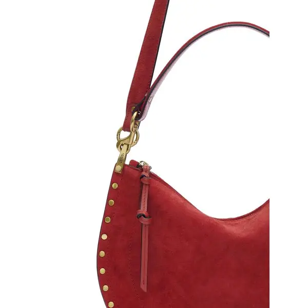 Isabel Marant Étoile Oskan Soft Zipped Bag With Studs - Ruby Red