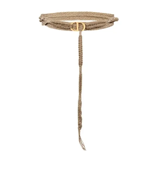 Dior Riviera 30 Montaigne Braided Belt - Brown
