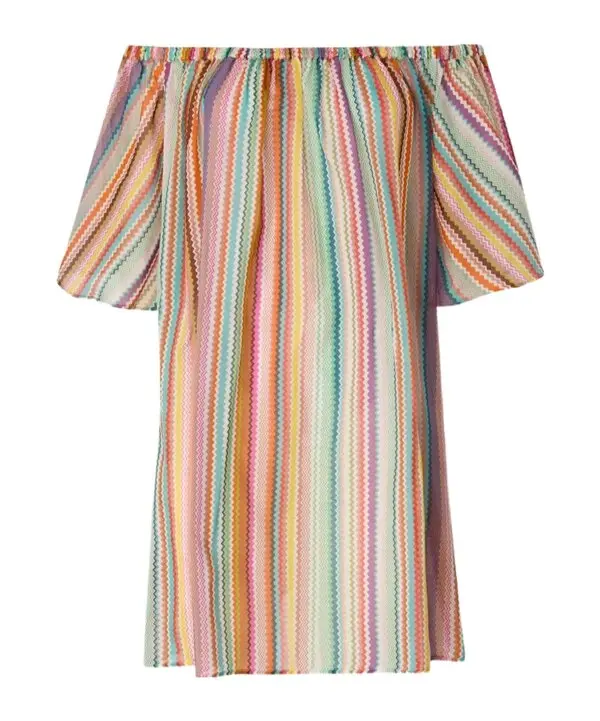 Missoni Off-shoulder Zigzag Pattern Cover-up - Multicolor