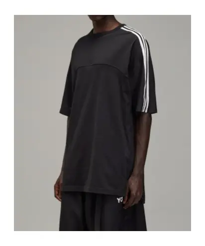 Y3 Stripe Detailed Crewneck T-shirt