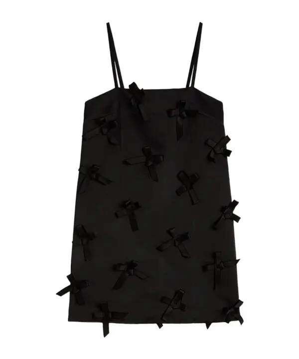 JIL SANDER Duchess Mini Dress With Bow Detail