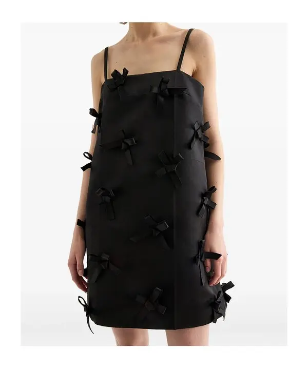 JIL SANDER Duchess Mini Dress With Bow Detail