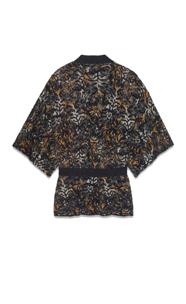 Saint Laurent V-neck Belted Cardigan - Black