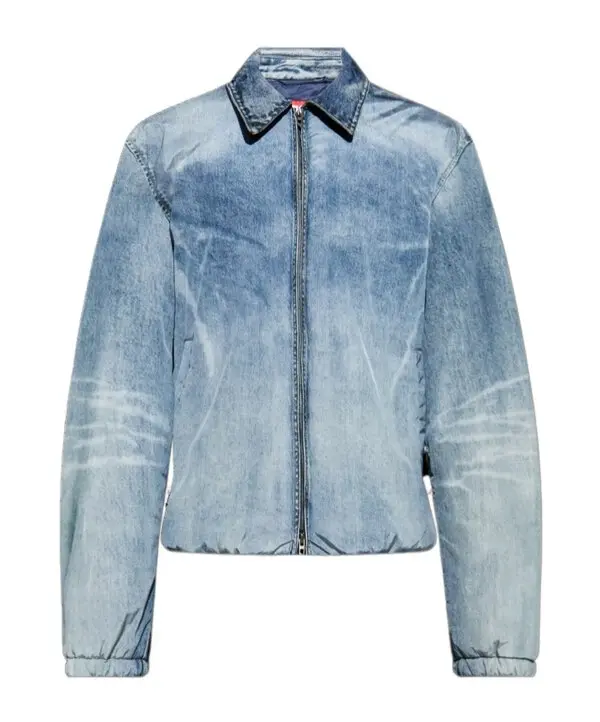 DIESEL® Denim-effect Zip-up Jacket - Blue