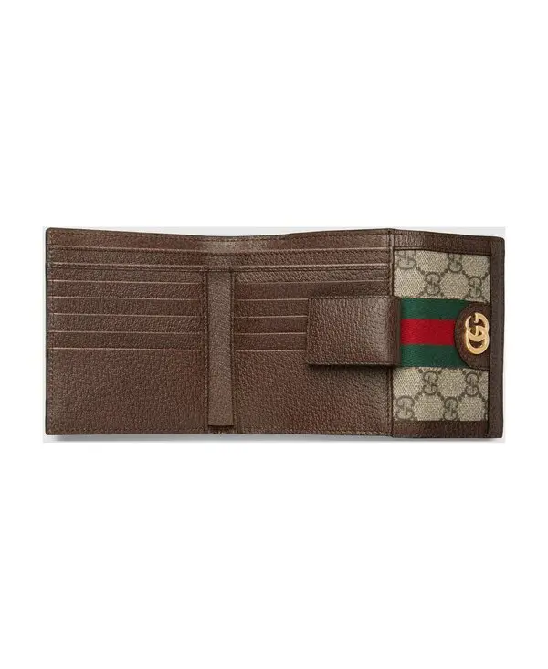 Gucci Ophidia Gg Snap Buttoned Wallet - Green