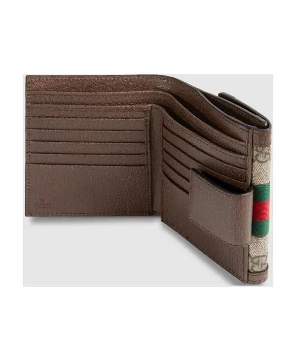 Gucci Ophidia Gg Snap Buttoned Wallet - Green