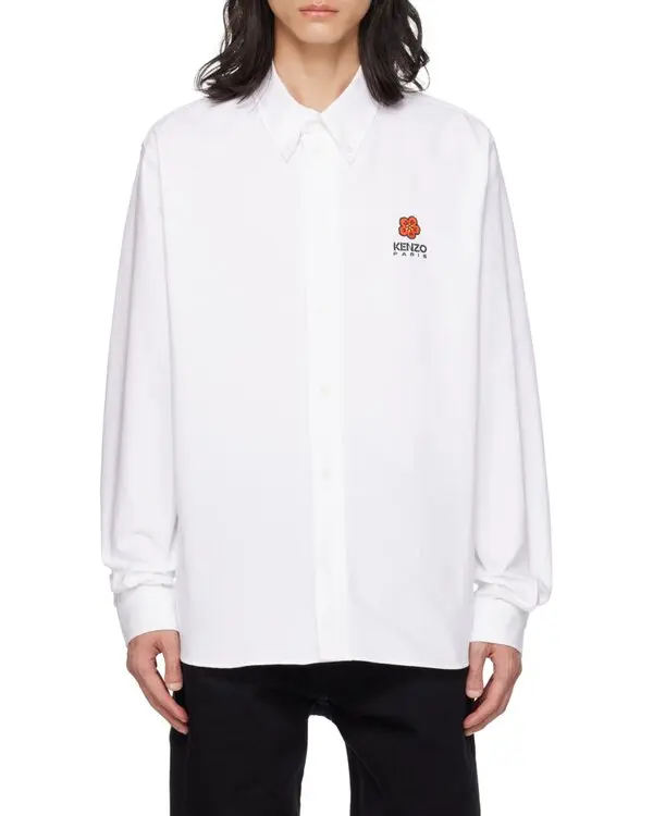 Kenzo Boke Flower Logo Embroidered Buttoned Shirt