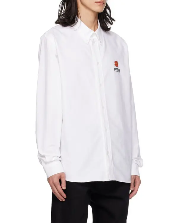 Kenzo Boke Flower Logo Embroidered Buttoned Shirt