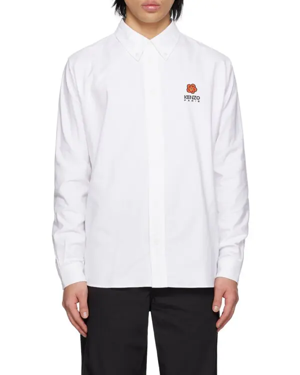 Kenzo Boke Flower Logo Embroidered Buttoned Shirt