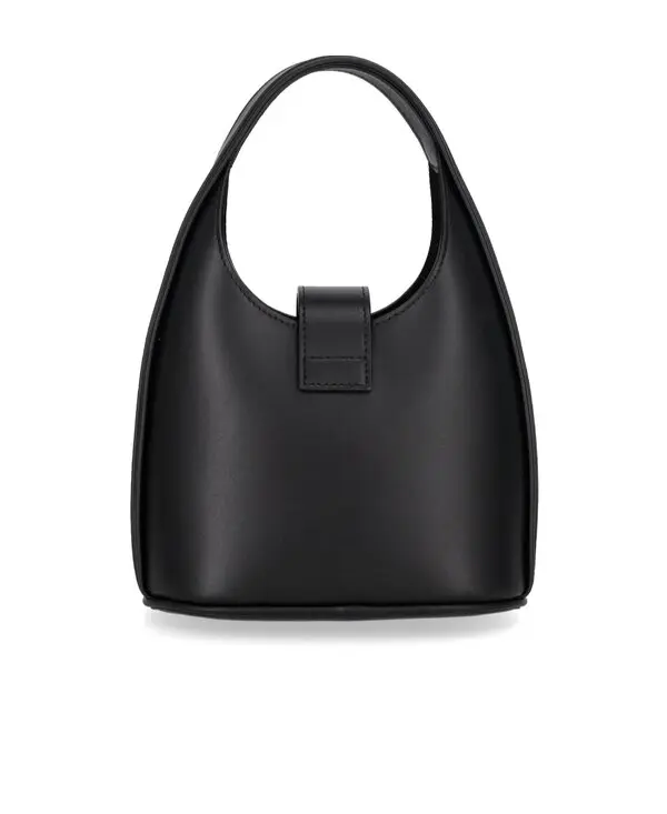 FERRAGAMO Logo Details Satchel - Black