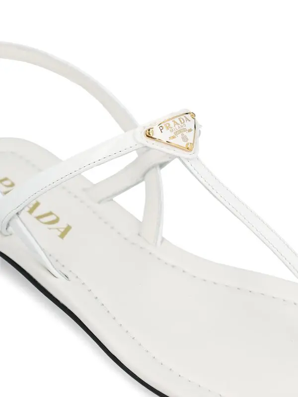 Prada Buckled Sandals - White