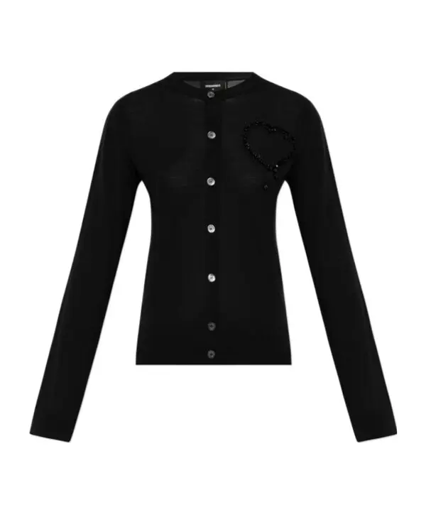 Dsquared2 Embellished Crewneck Cardigan