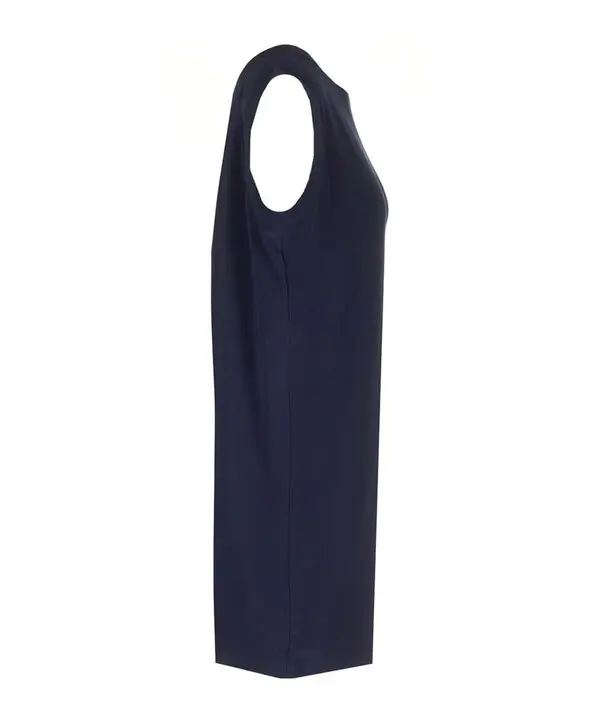 Norma Kamali Asymmetrical Shoulder Drop Mini Dress