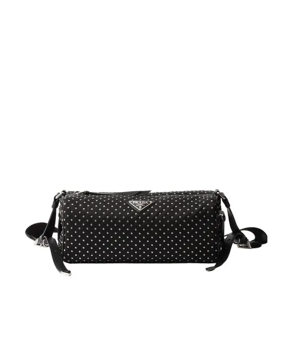 Prada Re-nylon Studded Bag - Black