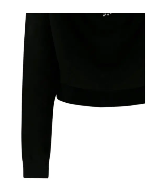 AREA Crystal Tassel Embellished Pullover