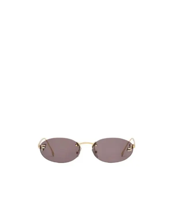 Fendi Oval Logo Sunglasses - Gray